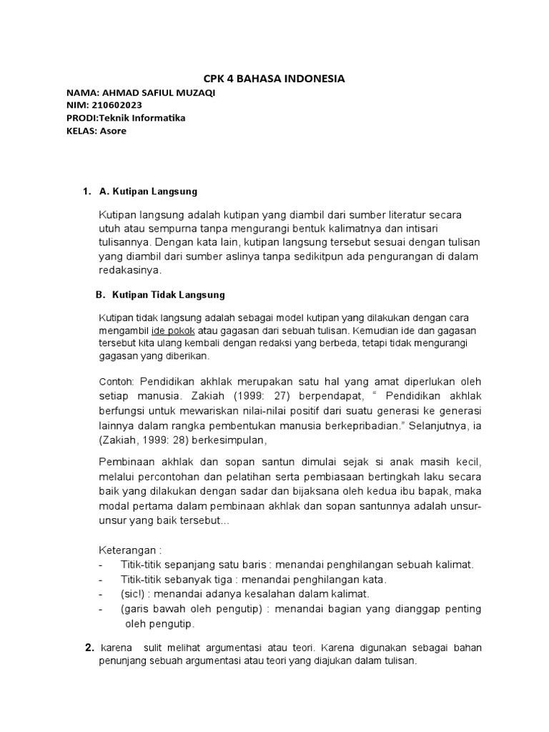 CPK 4 Bahasa Indonesia | PDF