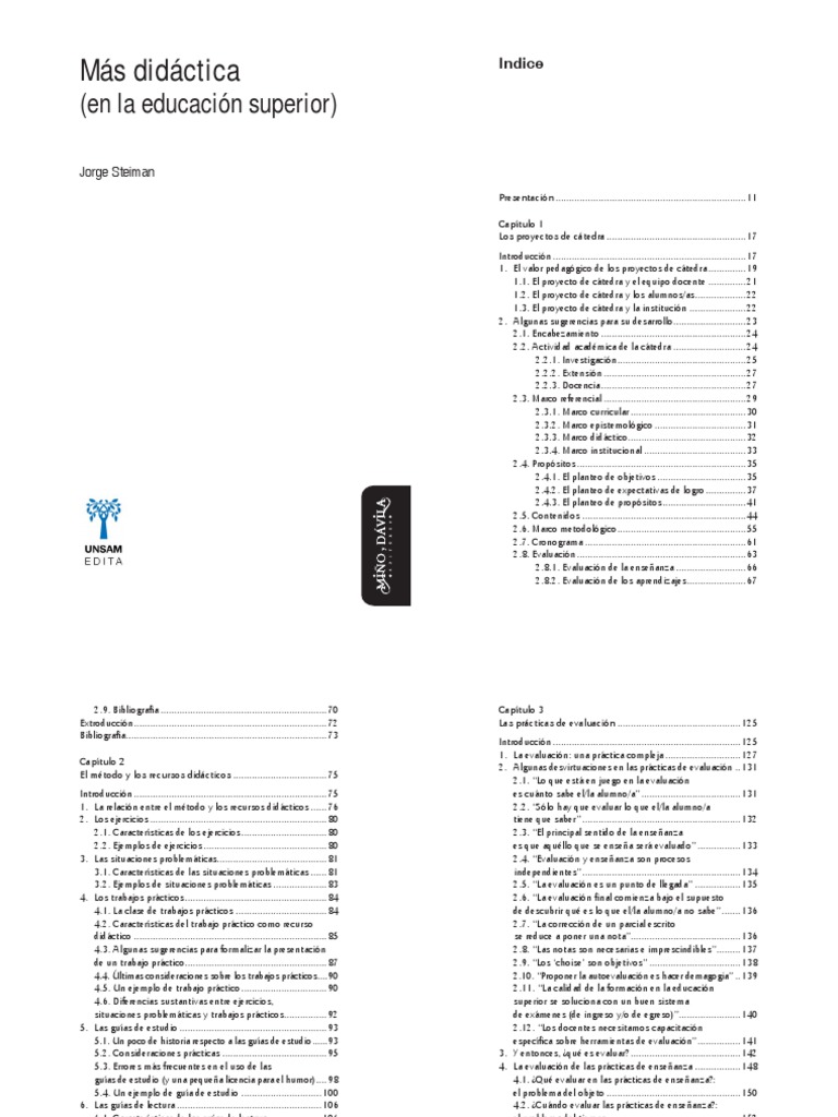 Steiman. Más Didátcica. Cap 2 | PDF | Evaluación | Enseñando