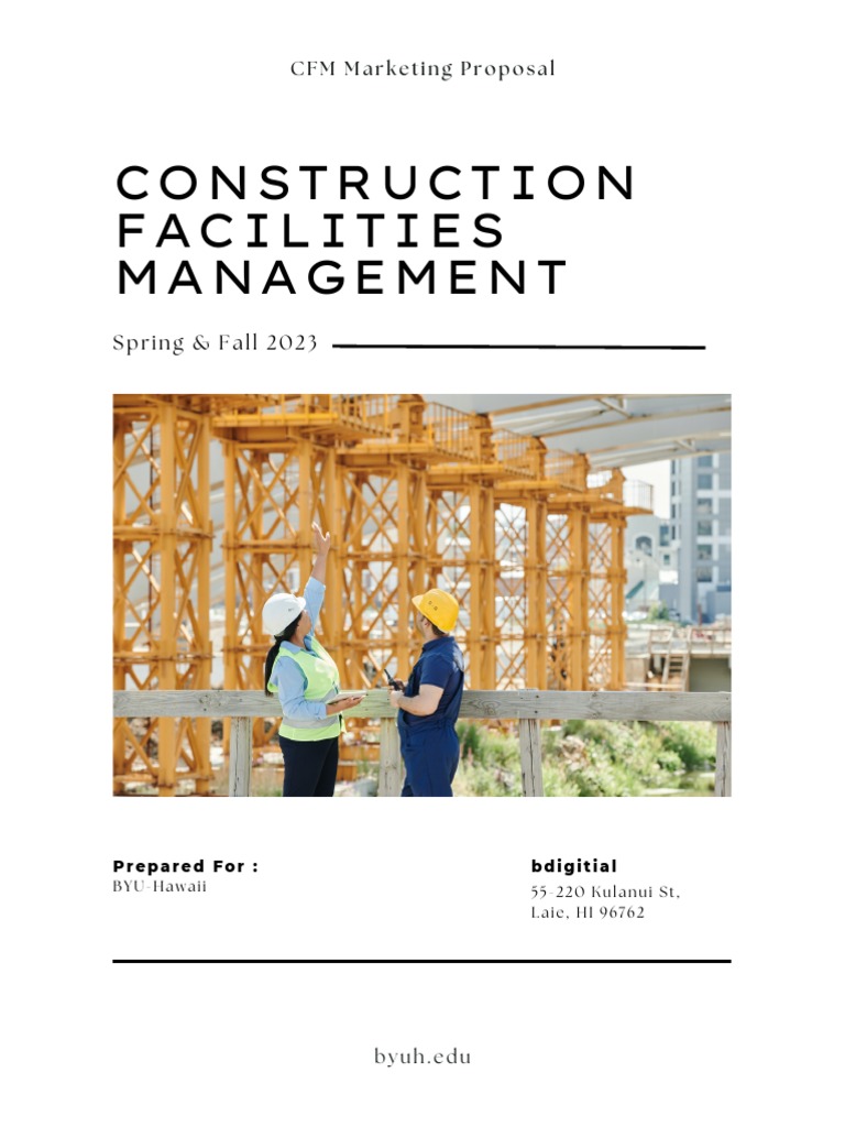 Construction Facilities Management Proposal | PDF | Social Media ...