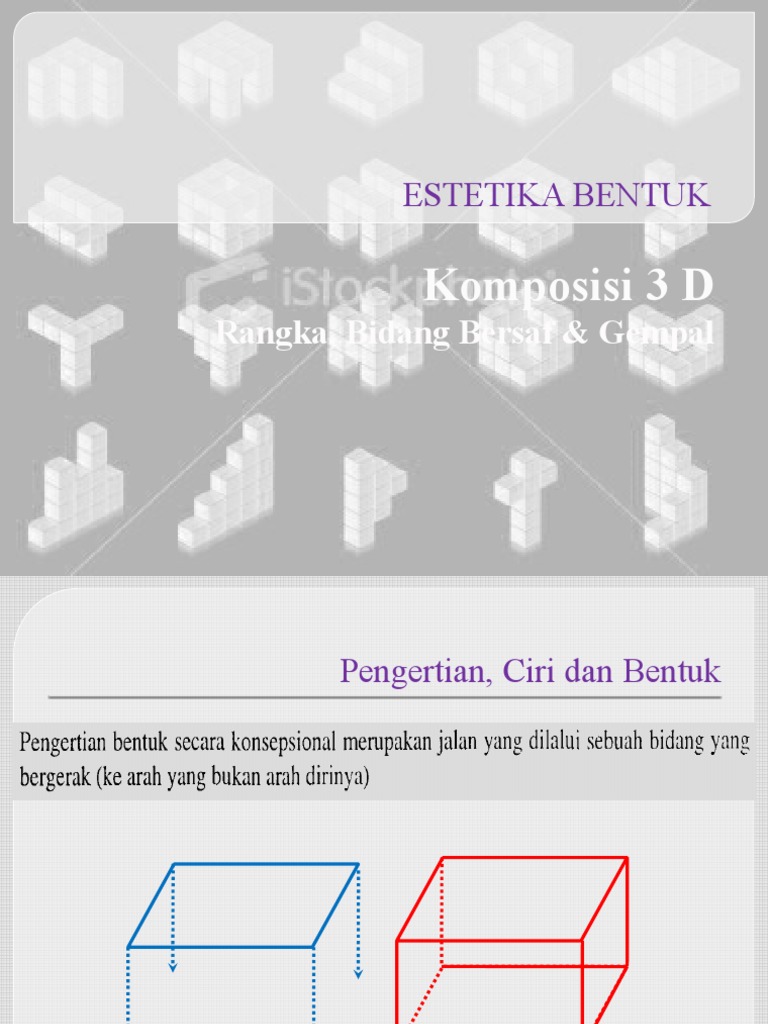 Komposisi 3D Rangka, Bidang Bersaf & Gempal | PDF