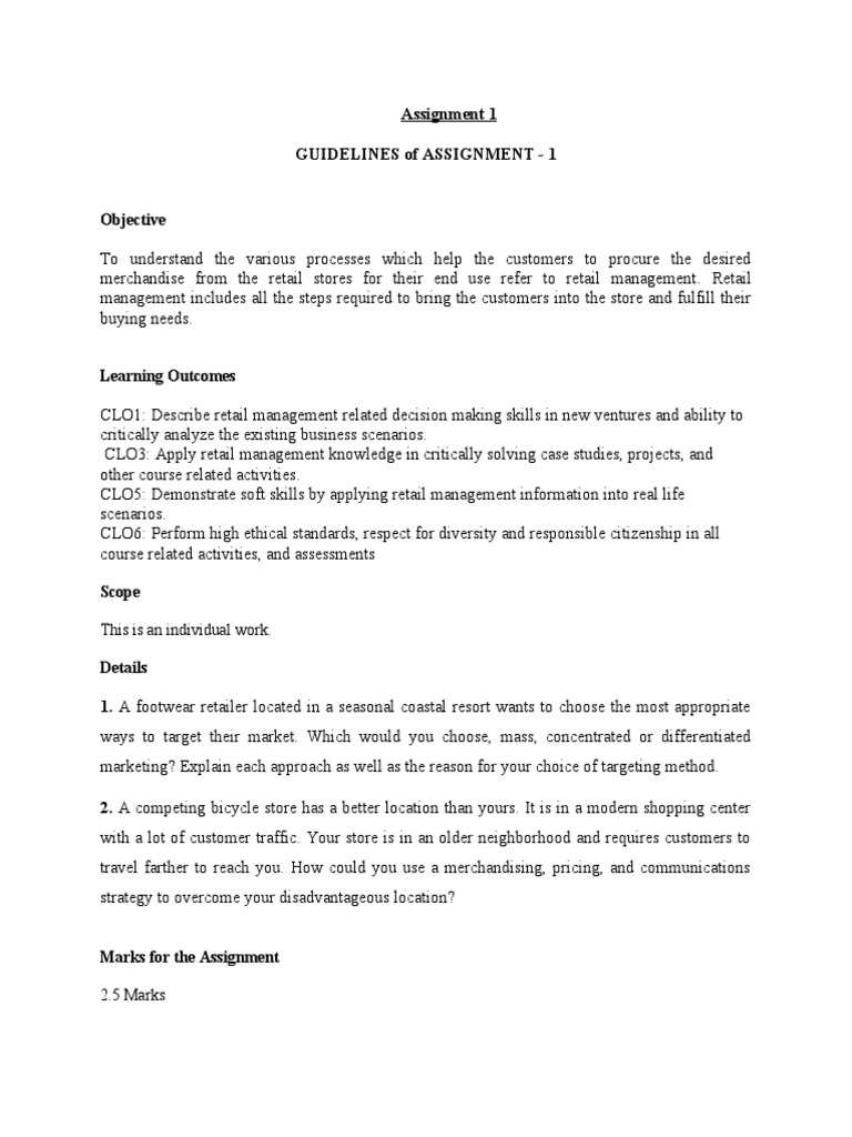 Assignment 1 BBA 4 A | PDF