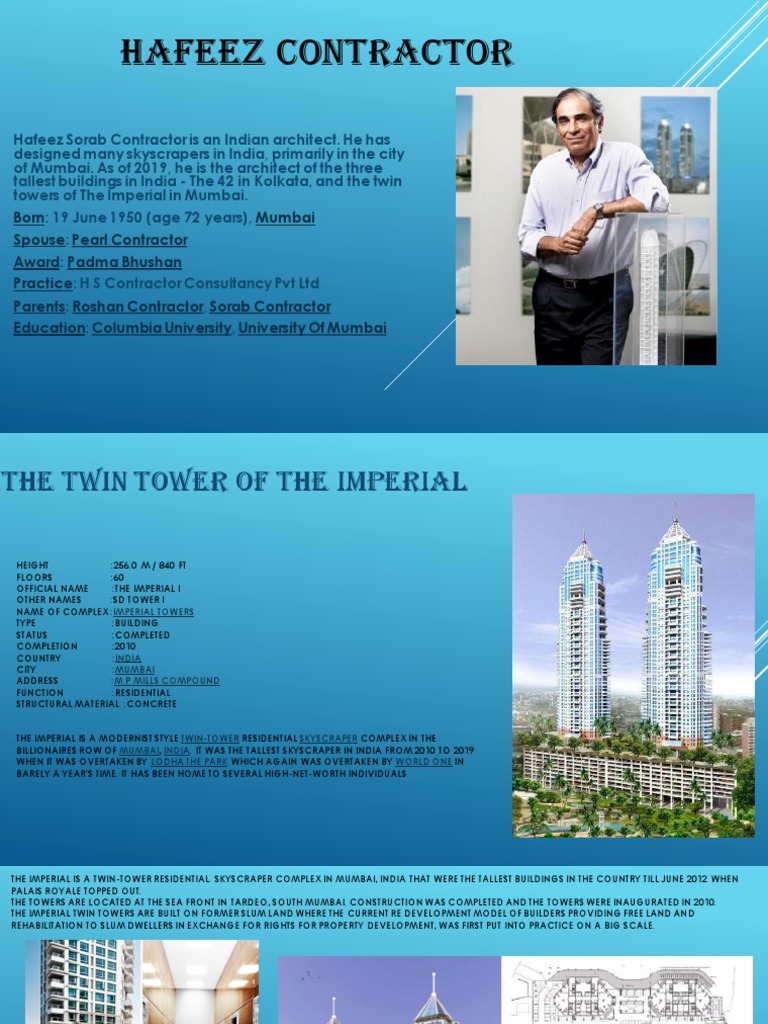 Hafeez Contractor | PDF | Architectural Design | Architecture