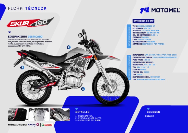 ficha-tecnica-skua-150-silver | PDF