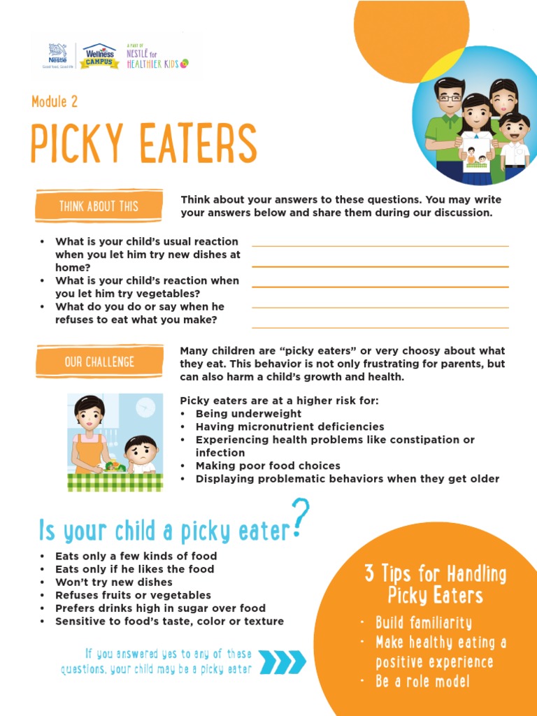 Adult Module 2 - Picky Eaters (ENGLISH) | PDF | Meal | Food And Drink