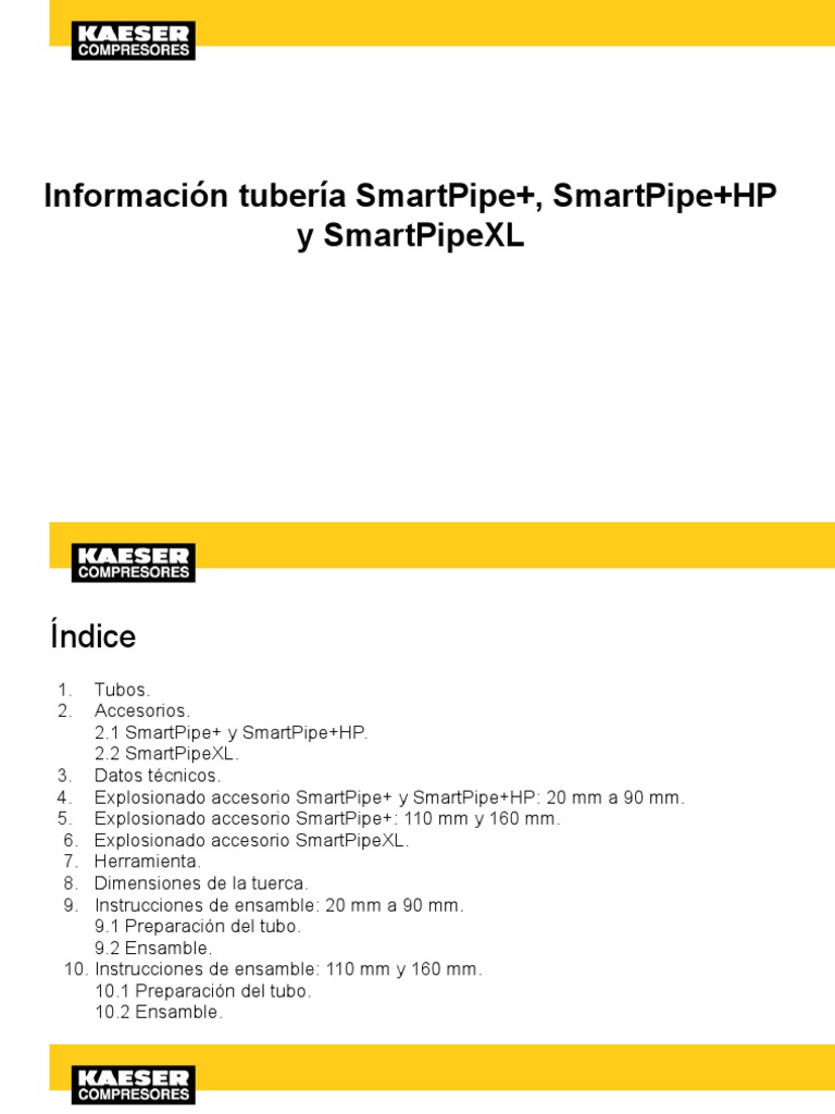 Información Tubería Smartpipe+, Smartpipe+Hp Y Smartpipexl | PDF ...