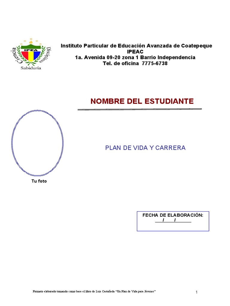 Formato de Proyecto Vida | PDF | Mente | Amor