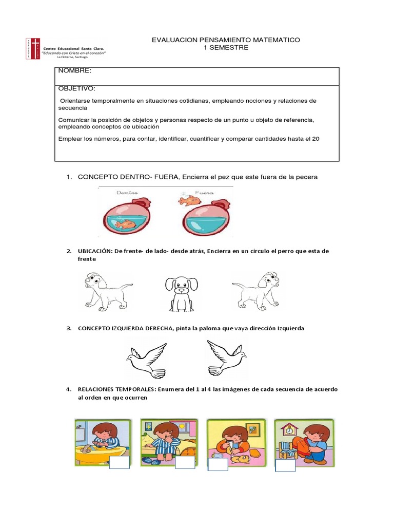 Evaluacion Pensamiento Matematico | PDF
