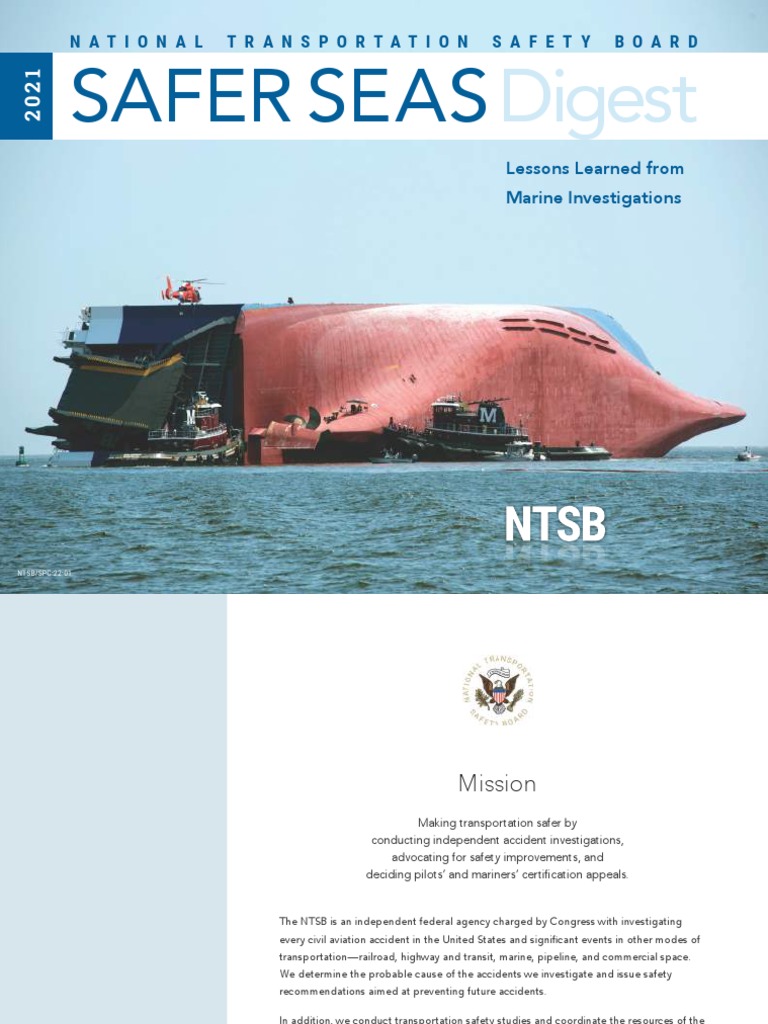 NTSB Safer Seas Digest 2021 2022 10 | PDF | National Transportation ...