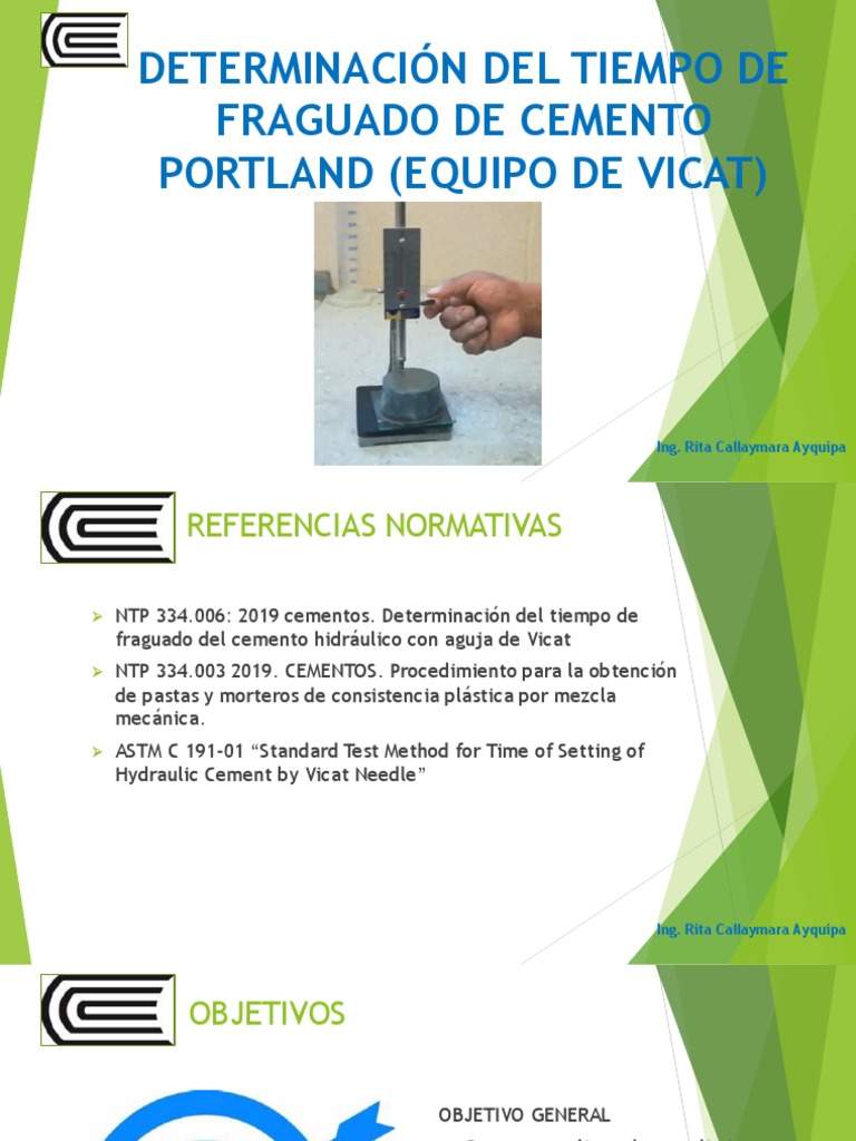 Determinación Del Tiempo de Fraguado de Cemento Portland (Equipo de ...