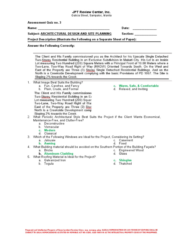Architectural Styles Assessment Quiz | PDF