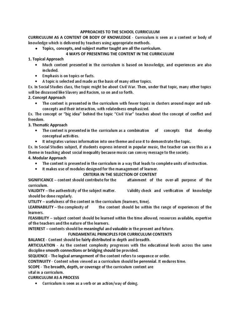 Foundation of Curriculum Module | PDF | Curriculum | Learning