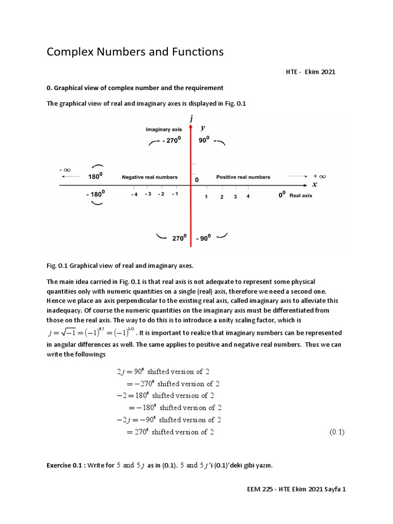 Complex Numbers and Functions Overview | PDF | Exponential Function ...