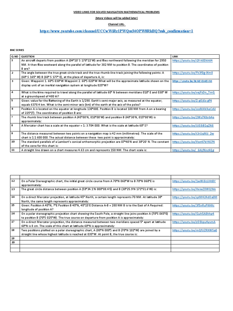 Aviation Maths Links-06march23 | PDF | Latitude | Navigation
