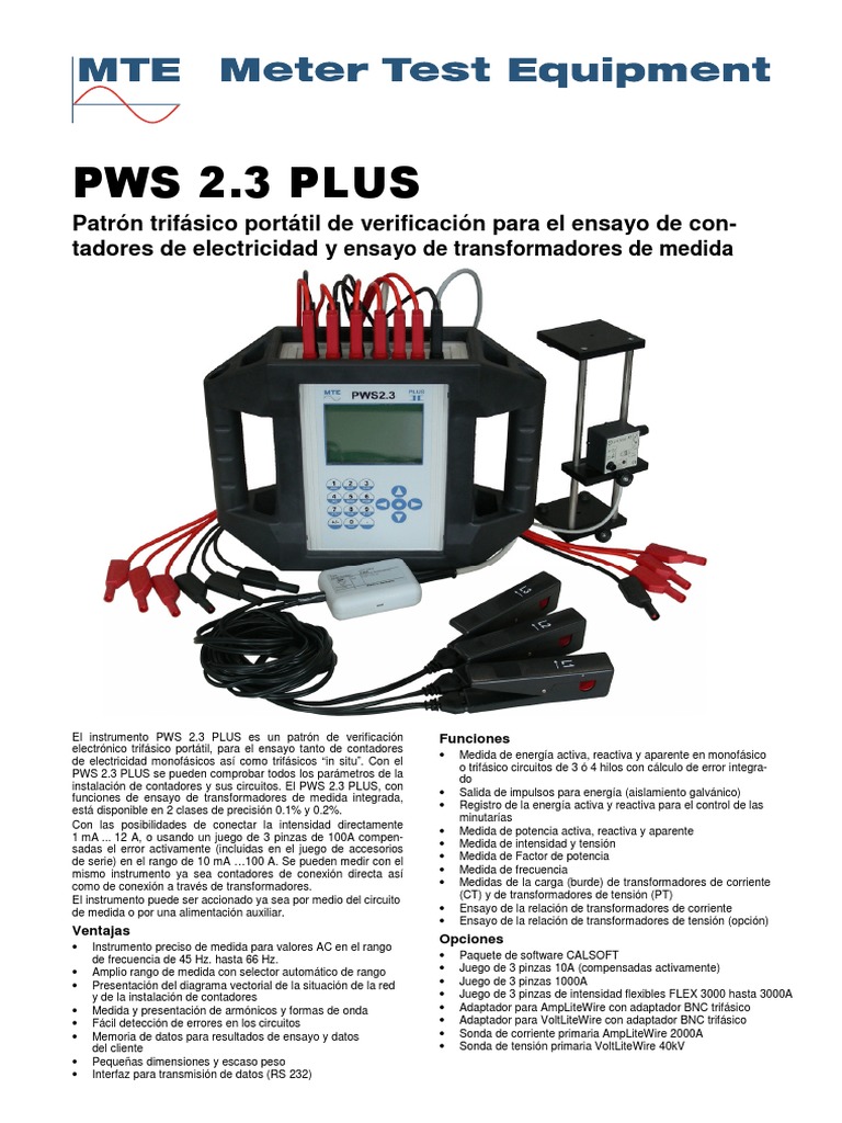 PWS 2 3 PLUS Spanish | PDF | Corriente eléctrica | Transformador