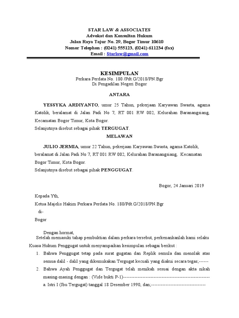 Sengketa Warisan di Pengadilan Bogor | PDF
