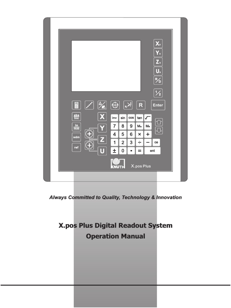 X.pos Plus DRO Operation Manual | PDF | Electrical Connector | Ac Power ...