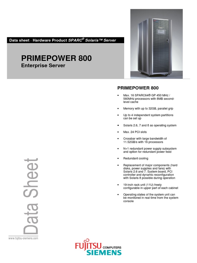 Primepower 800: Enterprise Server | PDF | Central Processing Unit | Cpu ...