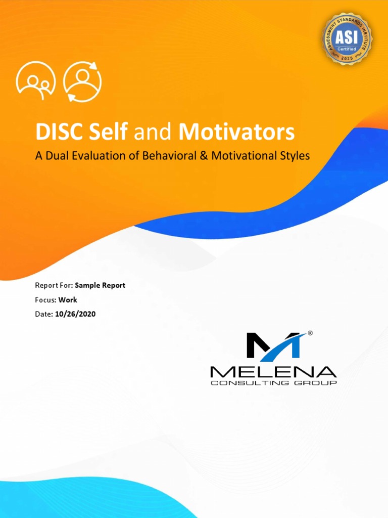DISC Self Motivators - Sample Report - English - 3 1 22 | PDF ...