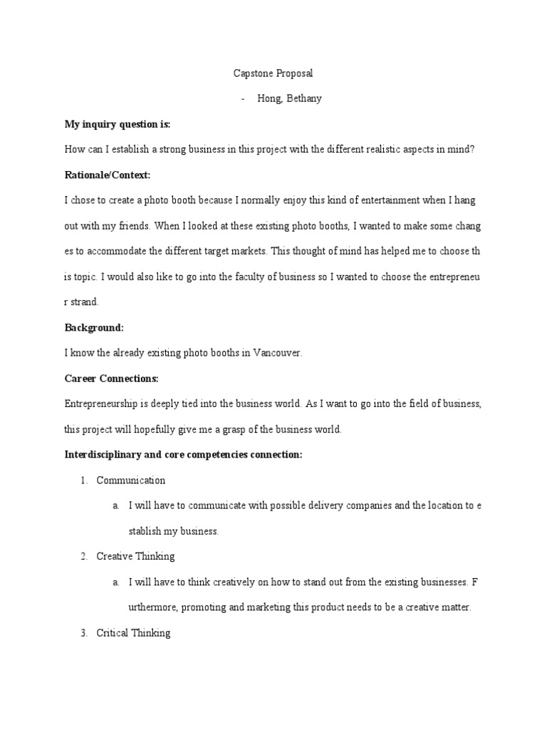 Capstone Proposal - CLC 12 | Download Free PDF | Marketing | Communication