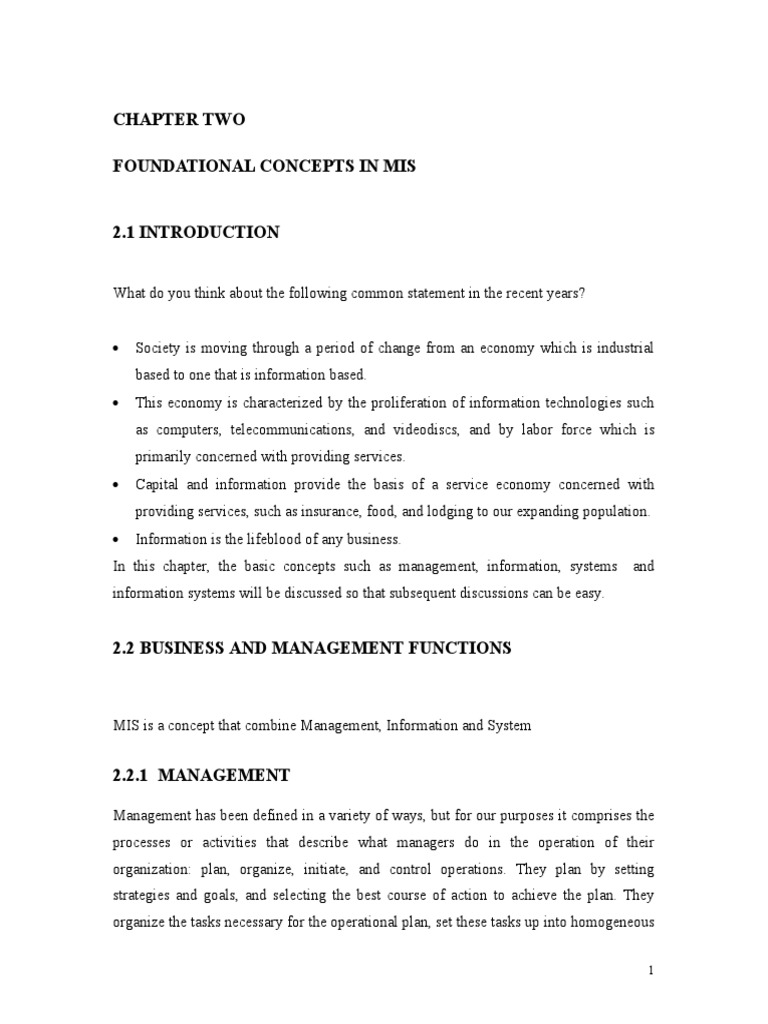 MIS Chapter Two | PDF | Information | Data