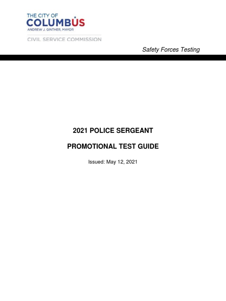 2021 Police Sergeant Promotional Test Guide: Safety Forces Testing ...