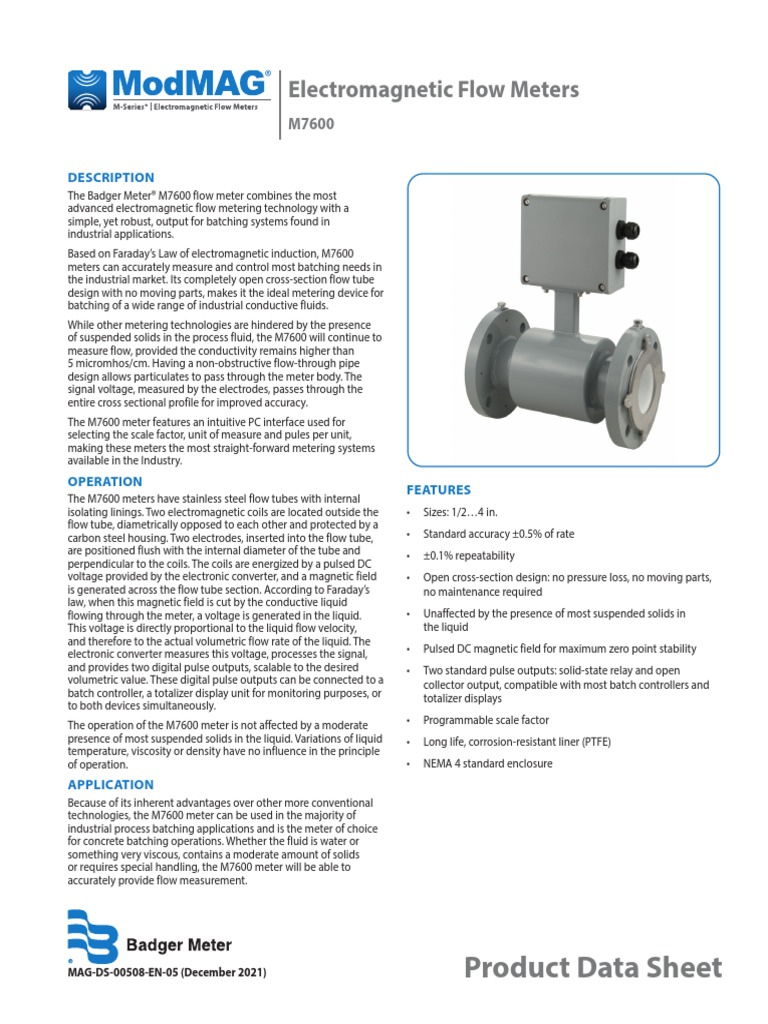 MAG-DS-00508-EN ModMAG M7600 Electromagnetic Flow Meters Product Data ...