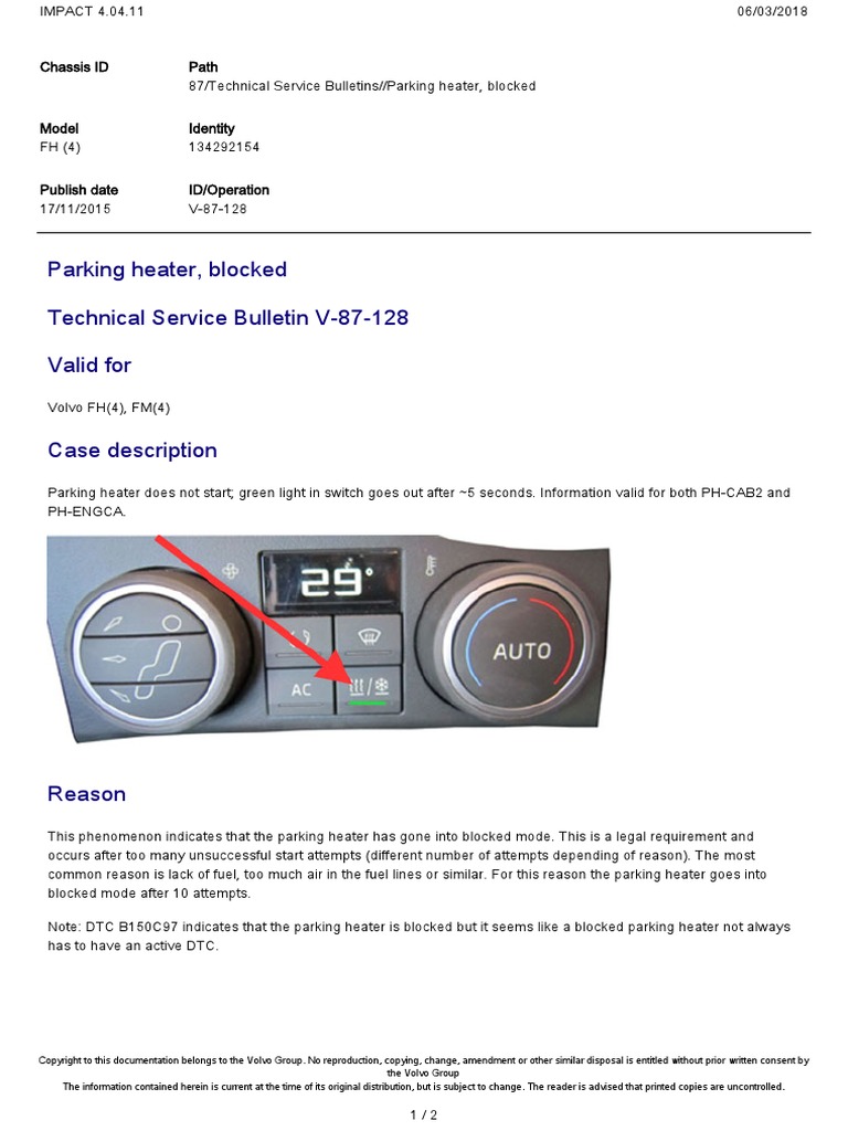 Webasto TSB | PDF