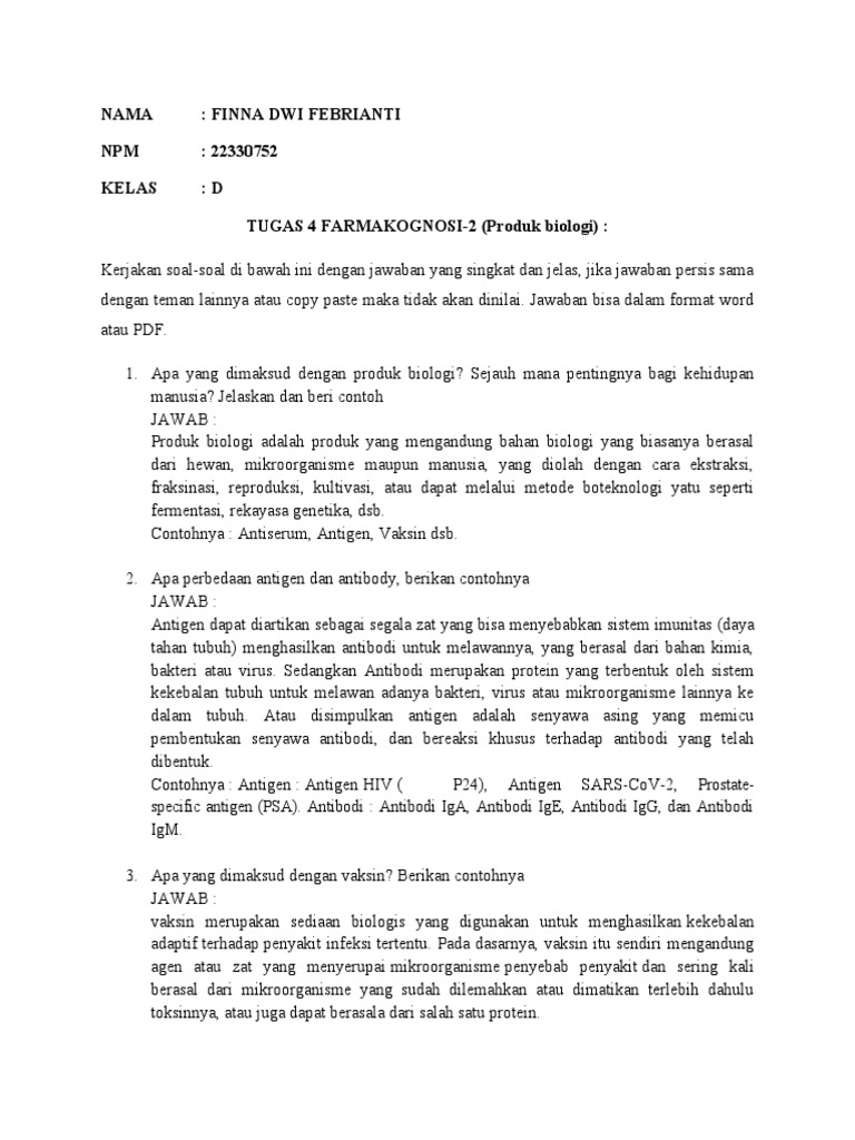 Finna Dwi Febrianti-Tugas 4 Farmakognosi 2 | PDF