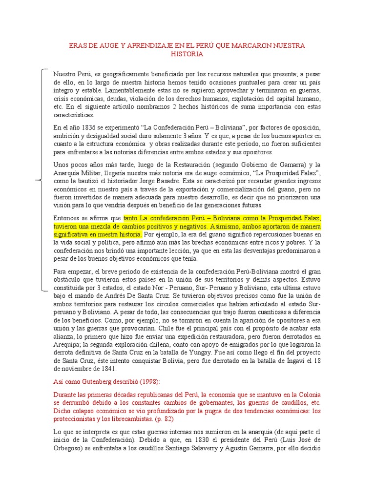 Texto Argumentativo - Confederación y Prosperidad Falaz | PDF | América ...