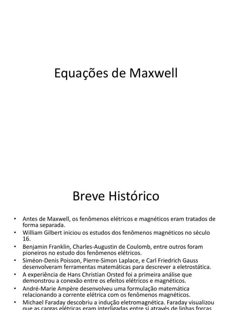 4 - Equações de Maxwell | PDF | Eletromagnetismo | Eletricidade