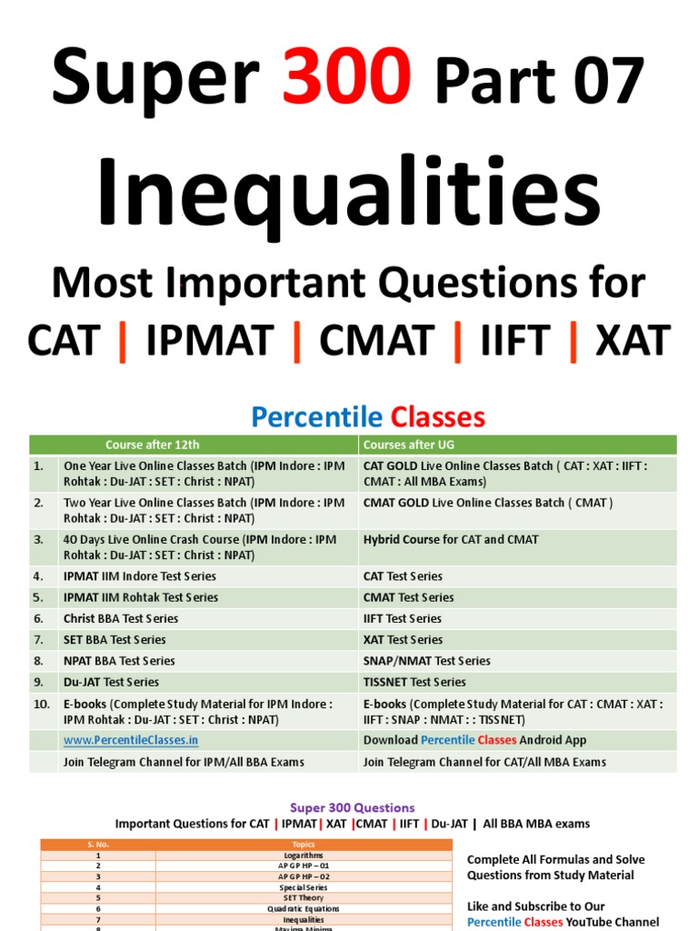 7 Inequalities | Download Free PDF | Mathematical Concepts | Algebra