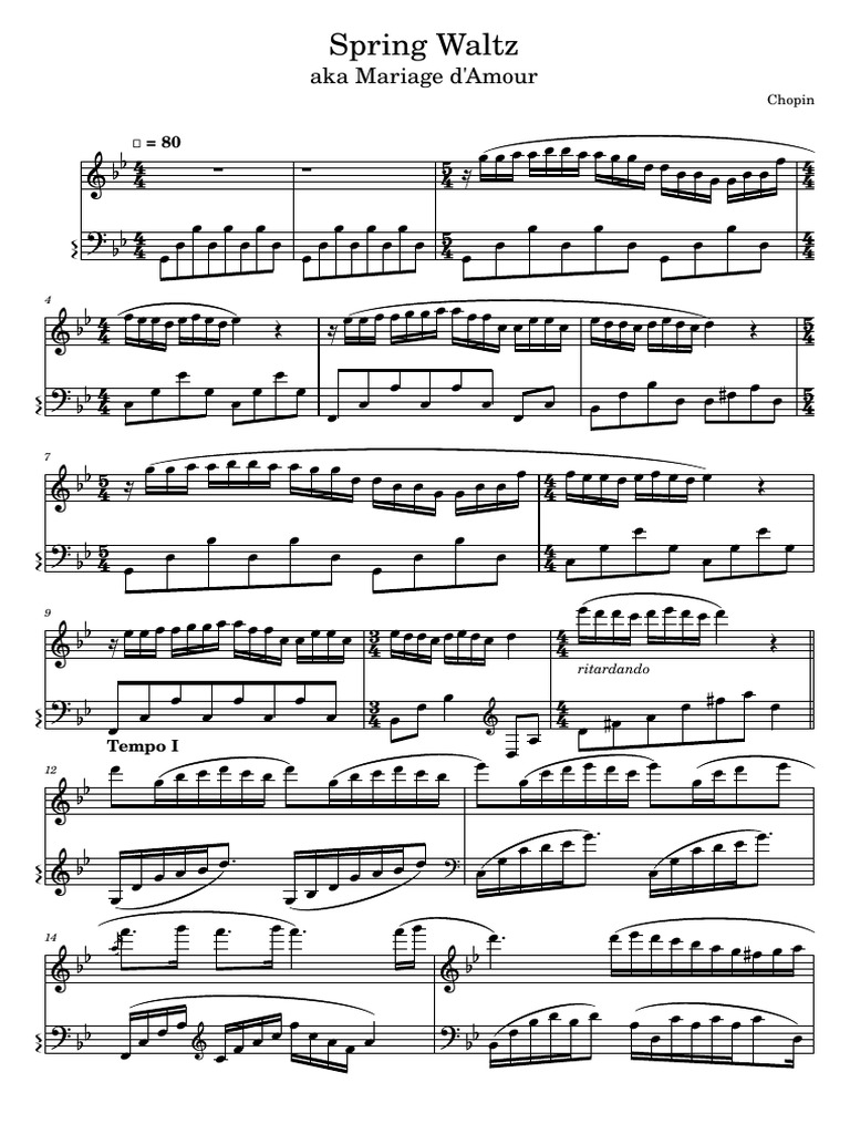 Spring Waltz Mariage Damour Chopin | PDF | Poetics | Musicology