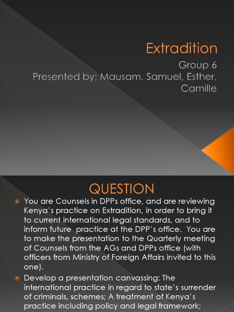 Kenya's Extradition Treaty Overview | PDF | Extradition | Jurisdiction