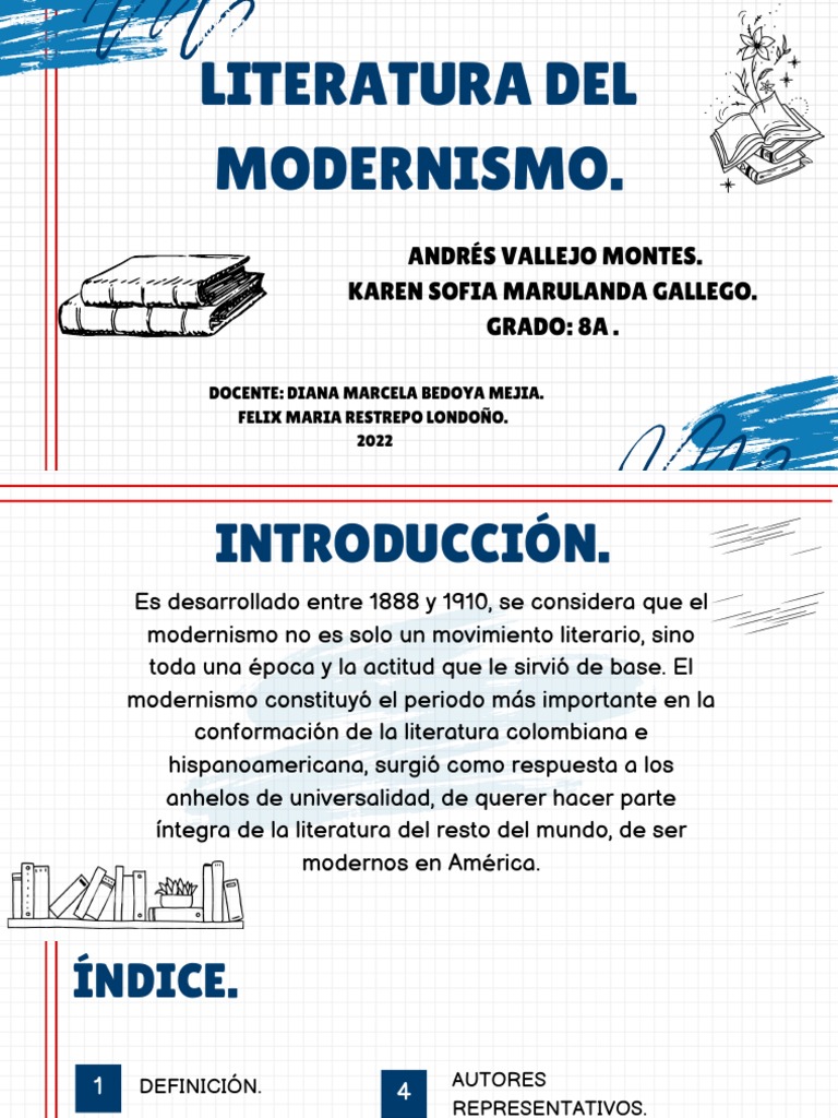 Literatura Del Modernismo. | PDF