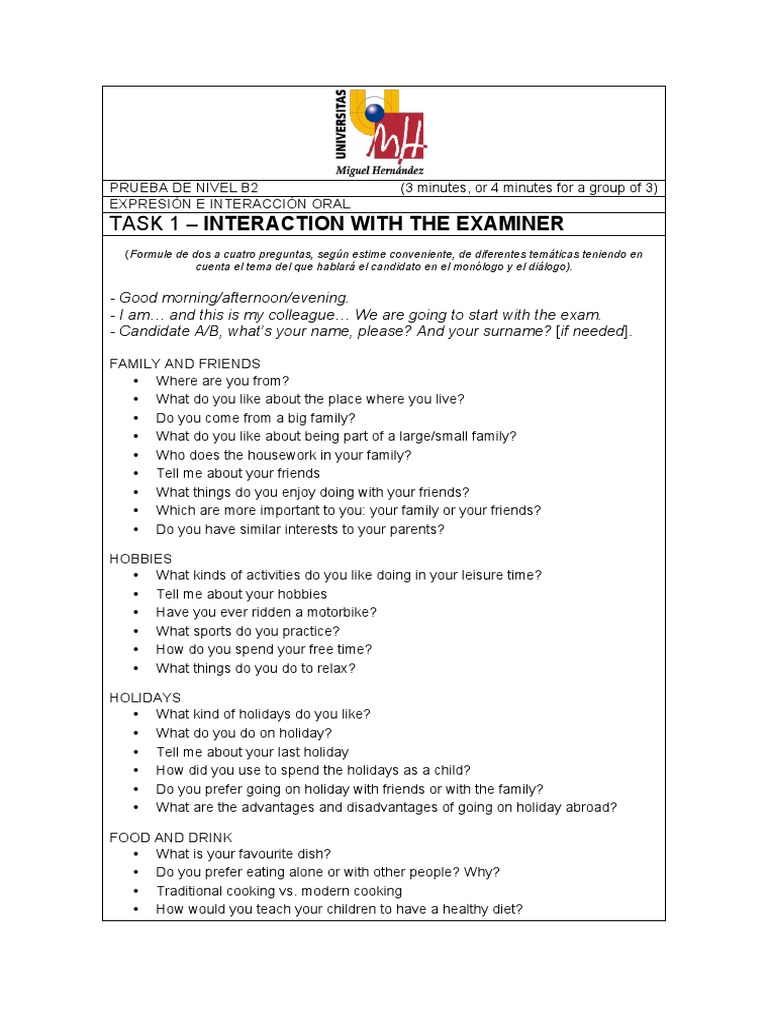 B2 Speakings | PDF | Rock Climbing | Conversation