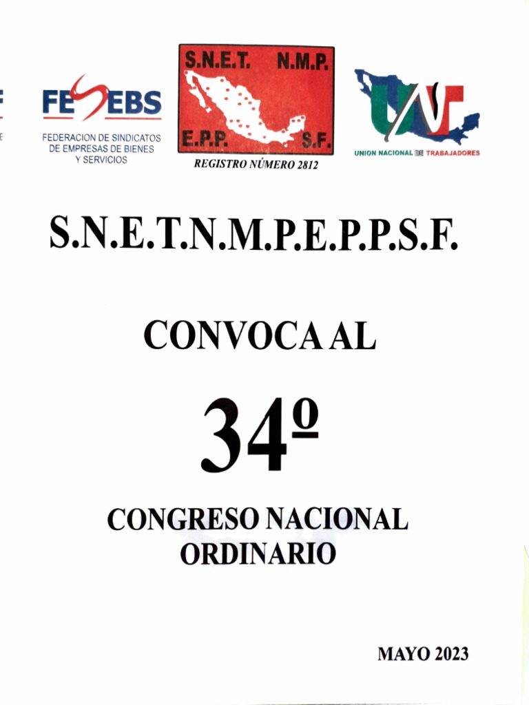 Fe Pebs: S.N.E.T.N.M.P.E.P.P.S.F | PDF | Sindicato | Elecciones