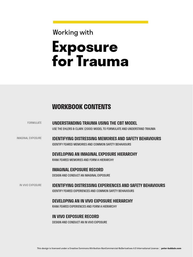 WORKBOOK TraumaExposure | PDF | Psychological Trauma | Psychological ...