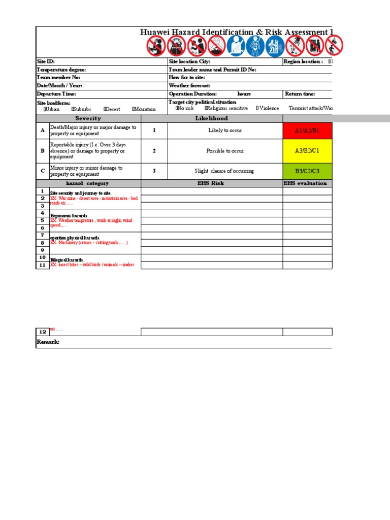 Risk Assessment Table New Version | PDF | Risk | Hazards