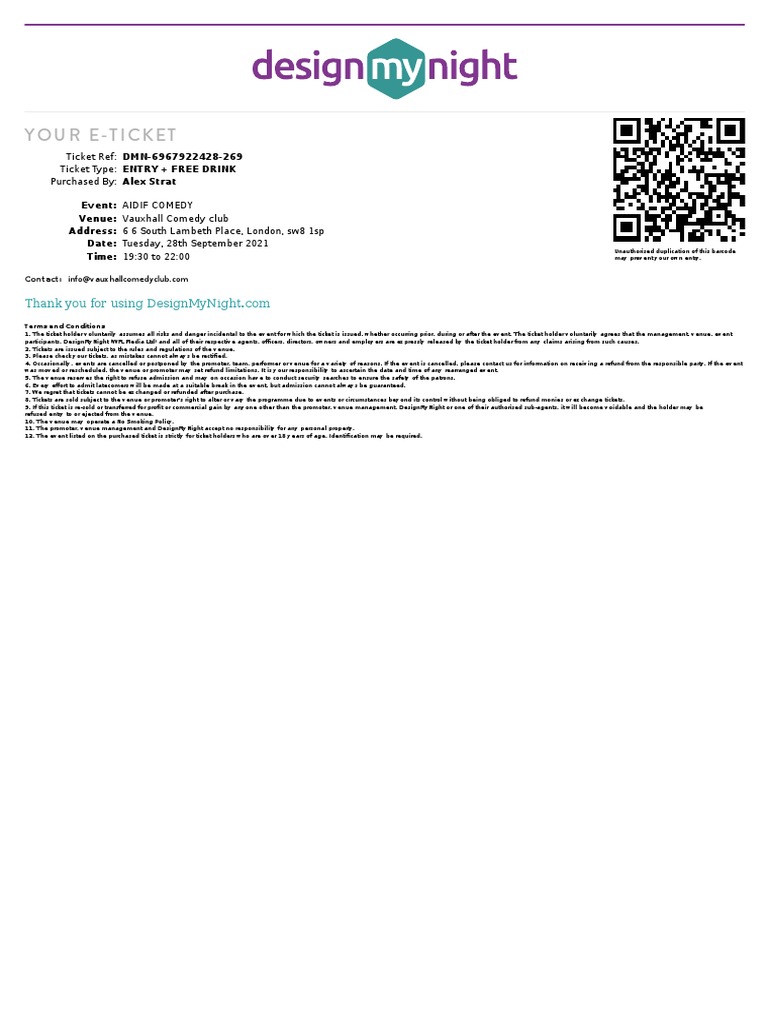 Ticket DMN-6967922428 | PDF | Government | Business Law