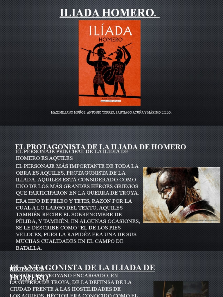 Protagonistas de la Ilíada de Homero | PDF | Héctor | Ilíada