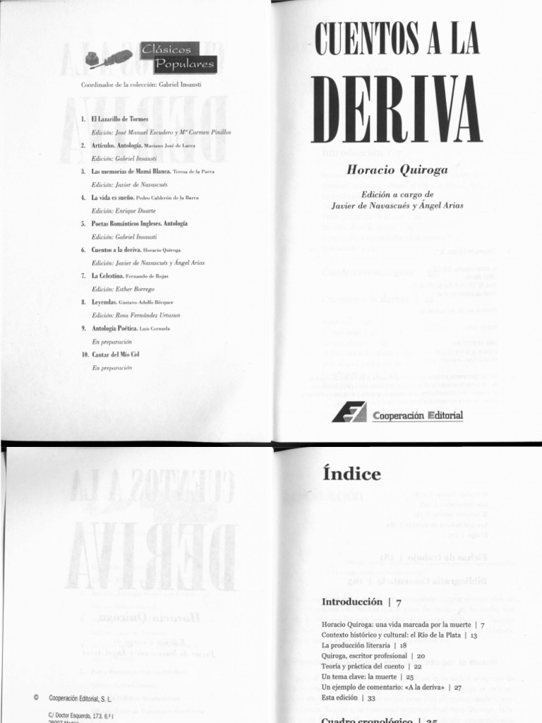 Quiroga Horacio Cuentos A La Deriva Javi | PDF | Uruguay