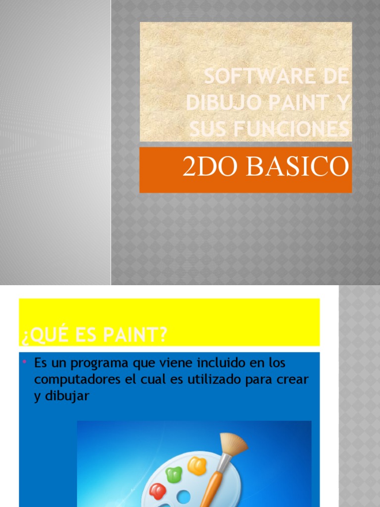 Software de Dibujo Paint Y Sus Funciones: 2do Basico | PDF