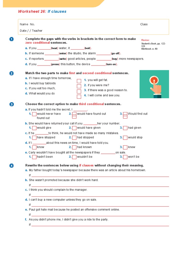 If Clauses: Worksheet 26 | Download Free PDF | Cognitive Science | Human Communication