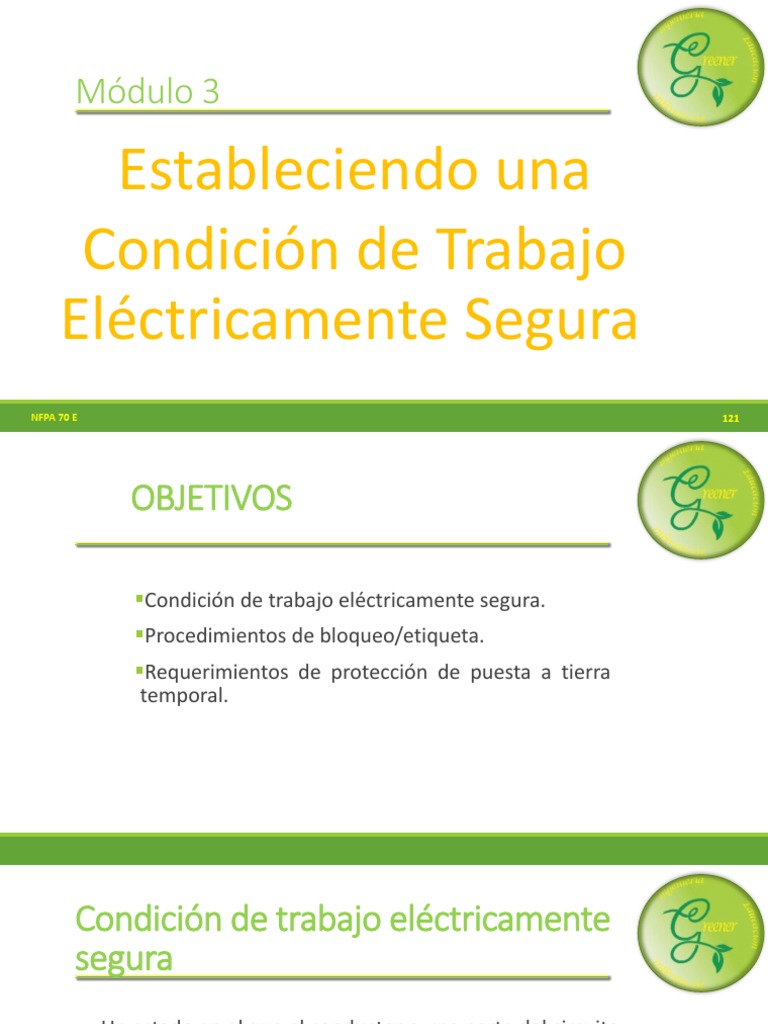 Condición Eléctricamente Segura NFPA 121 | PDF | Ingenieria Eléctrica ...