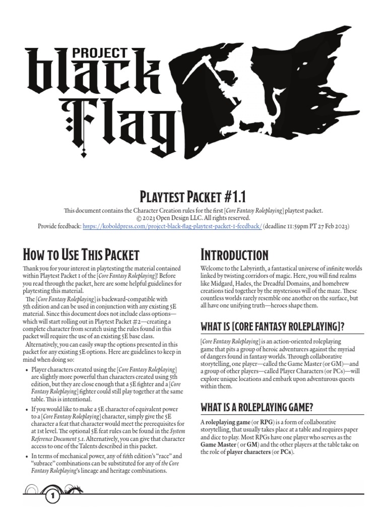 Playtest Packet 1 Pdf Dwarf Dungeons Dragons Role Playing Games