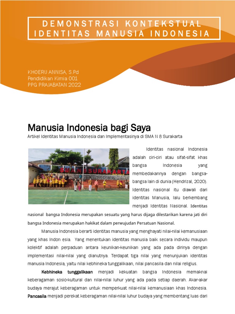 Topik 3 - Demonstrasi Kontekstual - KHOERU ANNISA - Kimia 001 | PDF