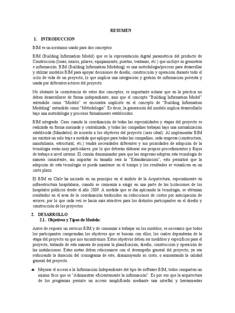 Resumen Proyectos Bim | PDF | Software | Diseño