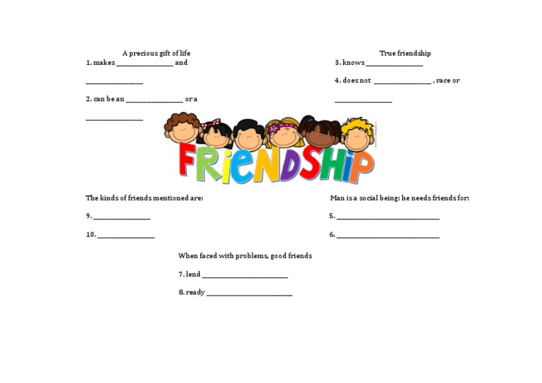 True Friendship Graphic Organiser | PDF