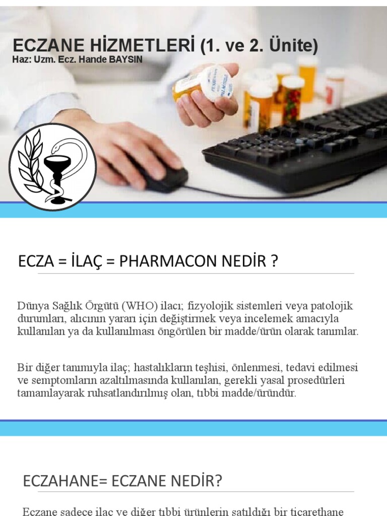 Eczane Hizmetleri 1 Ve 2 REVİZE | PDF