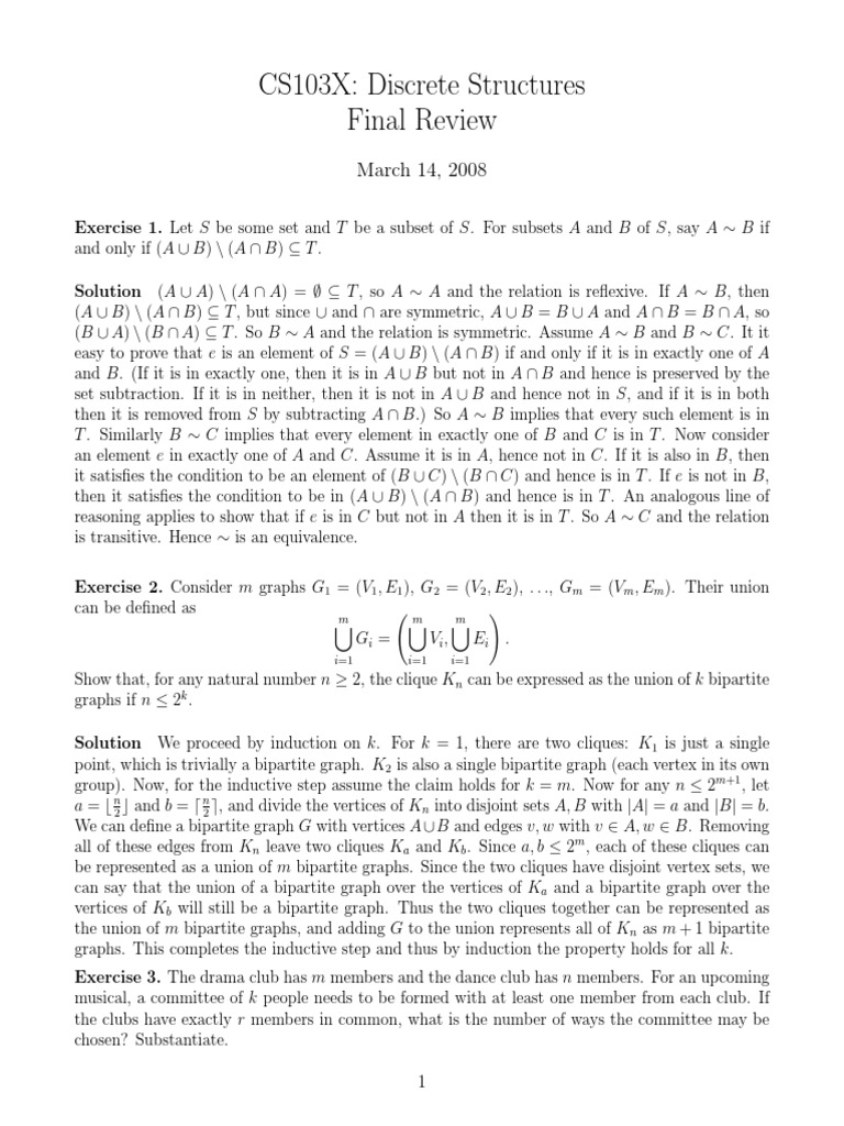 Stanford Final | PDF | Vertex (Graph Theory) | Discrete Mathematics